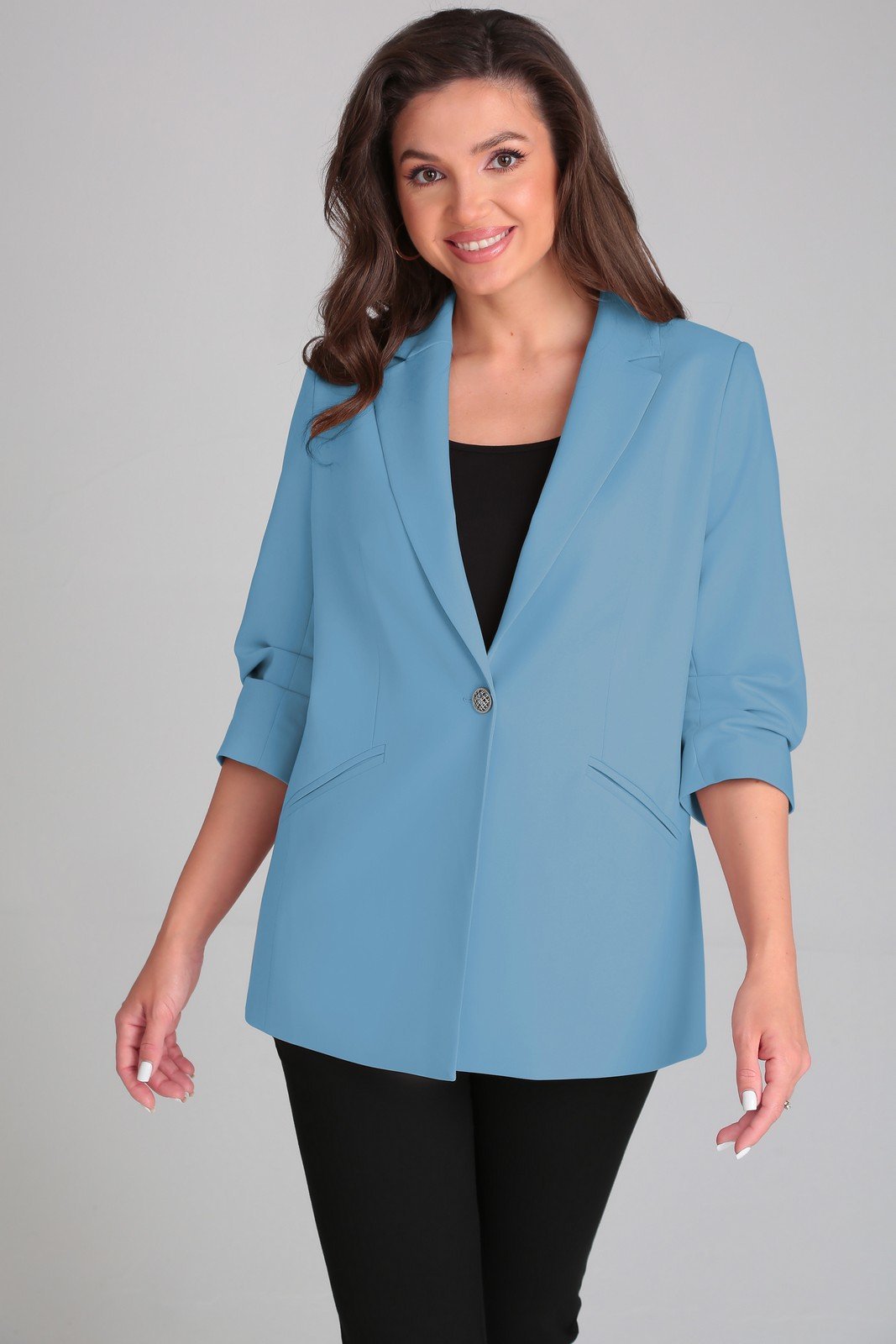 Жакет 11324 голубой LeNata купить в интернет магазине Велесмода